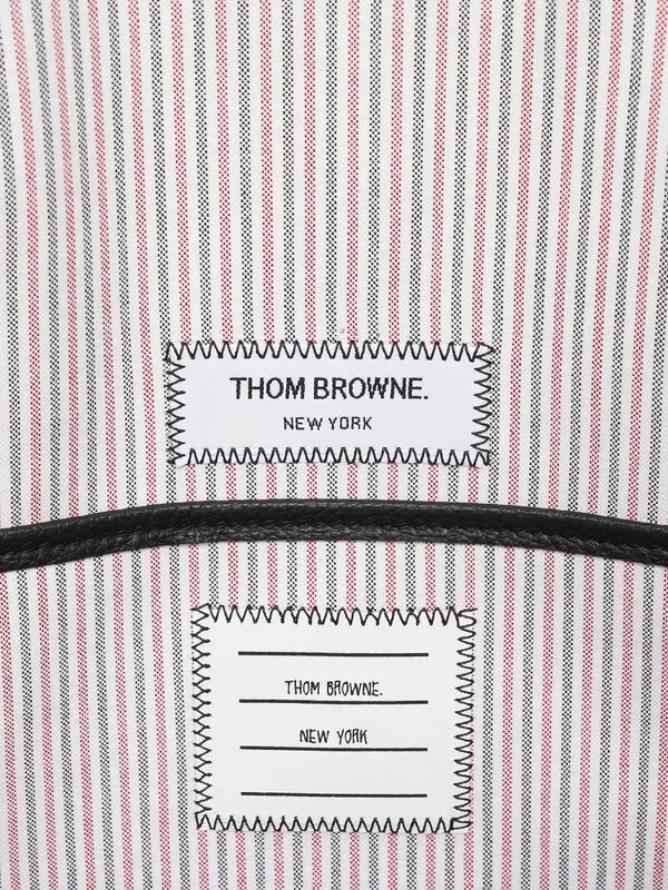 Thom Browne Striped Canvas Horizontal Tote Bag