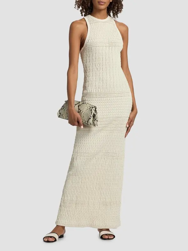 Nanushka Ainhoa Seersucker Tank Maxi Dress