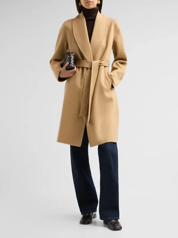Sofia Cashmere Double-face Wool-cashmere Wrap Coat - Camel