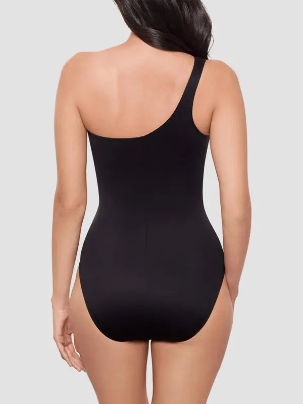 Miraclesuit Sparkle Plenty Jena One-shoulder One-piece Swimsuit - Black Multi