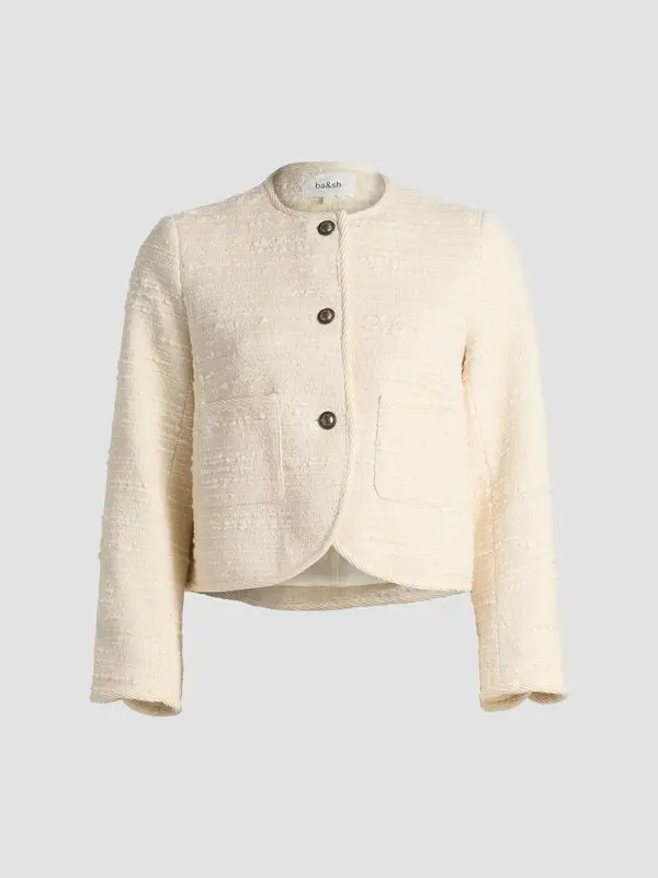 Ba&sh Alfie Textured Cotton-blend Jacket