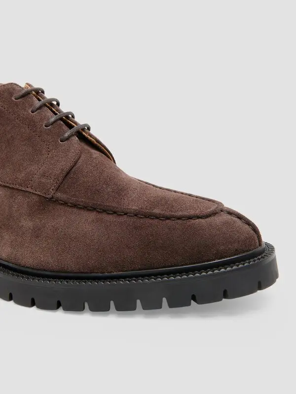 Thom Browne Suede Apron Stitch Derbys