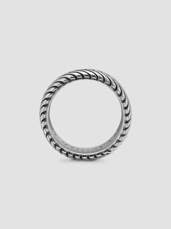 David Yurman Chevron Band Ring In Sterling 10mm