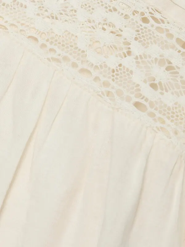Ba&sh Nami Lace Insert Cotton Blouse
