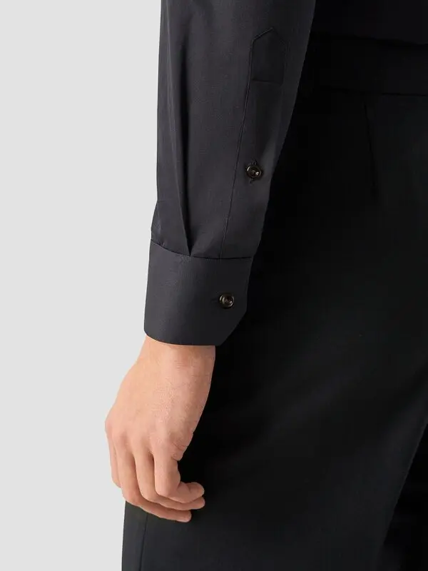 Eton Slim-fit Elevated Twill Shirt - Black