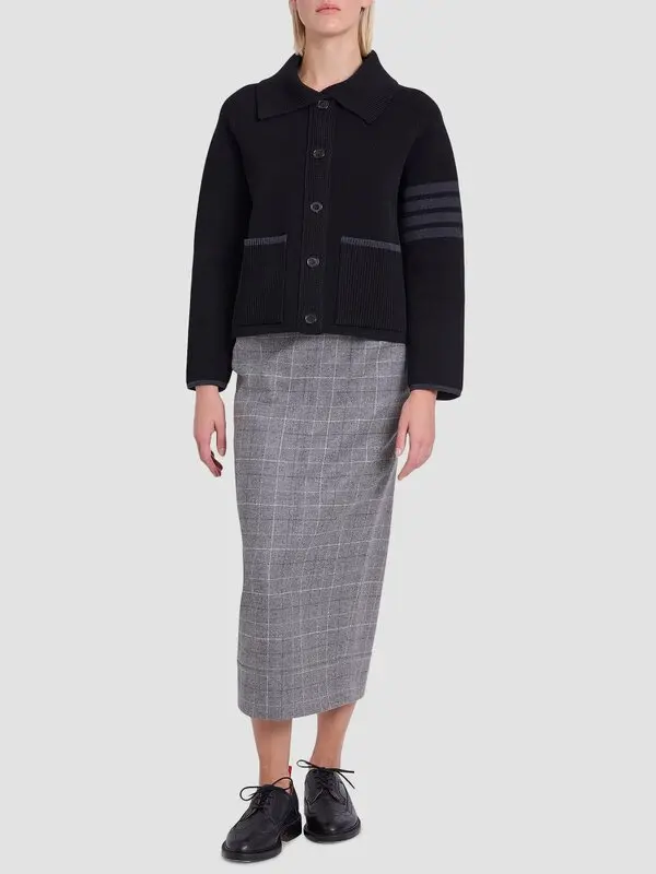 Thom Browne 4-bar Stripe Cotton Pique Hybrid Polo Jacket