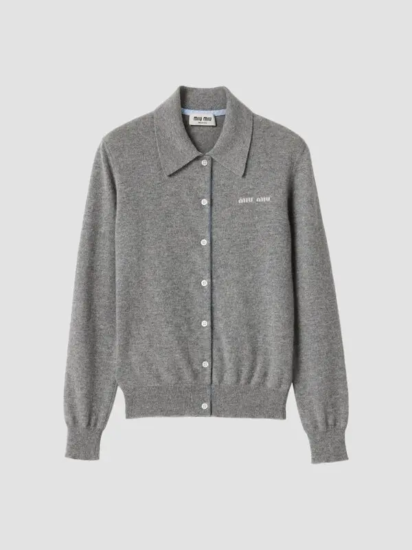 Miu Miu Cashmere Cardigan - Grey