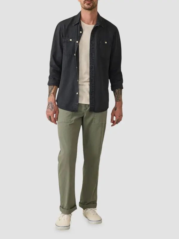 Faherty Brand The Tried & True Chambray Workshirt - Durango Black