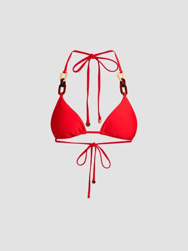 Ramy Brook Nancy Halterneck Bikini Top - Flame