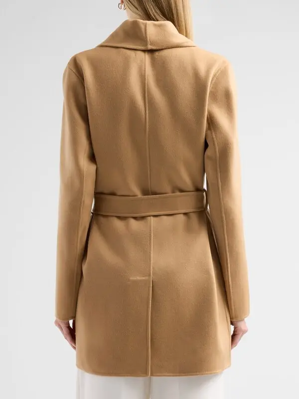 Sofia Cashmere Double Face Wool-cashmere-blend Belted Wrap Coat - Camel