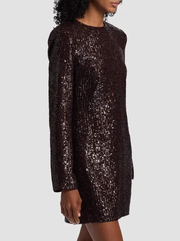 TOCCIN Mirren Sequined Shift Minidress