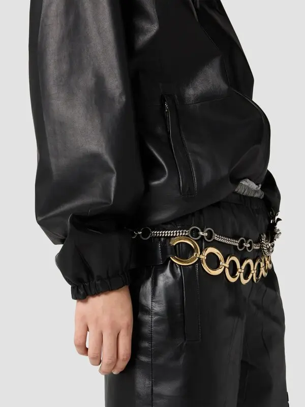 Miu Miu Nappa Leather Hoodie Jacket