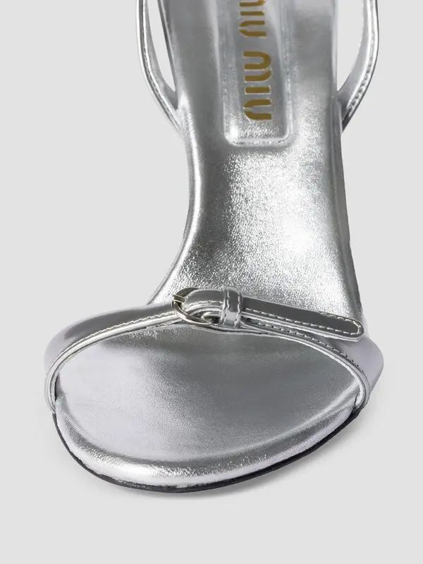 Miu Miu Metallic Leather Sandals