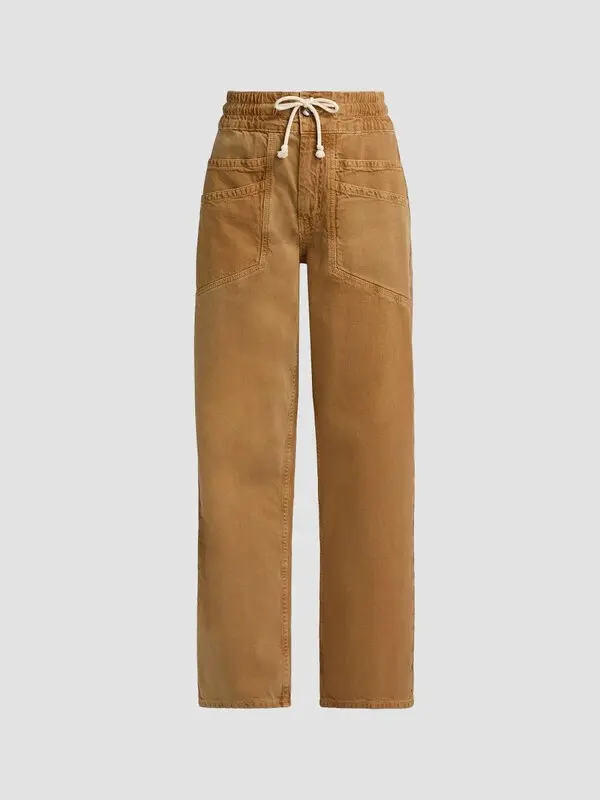 Ba&sh Fima Cotton-linen Drawstring Pants