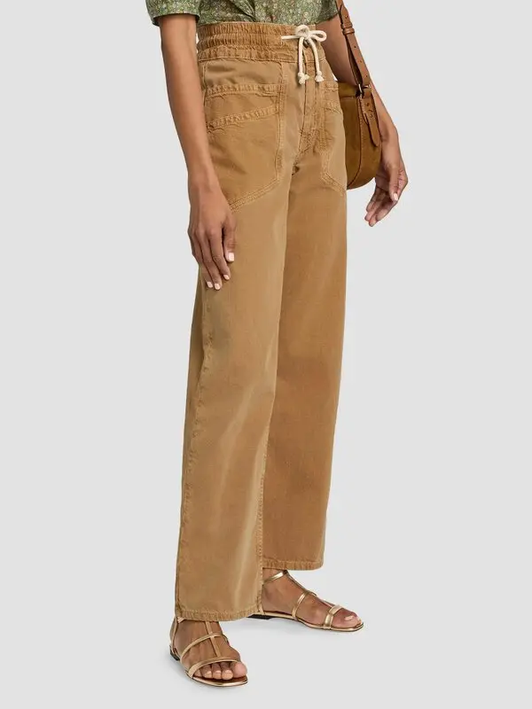 Ba&sh Fima Cotton-linen Drawstring Pants