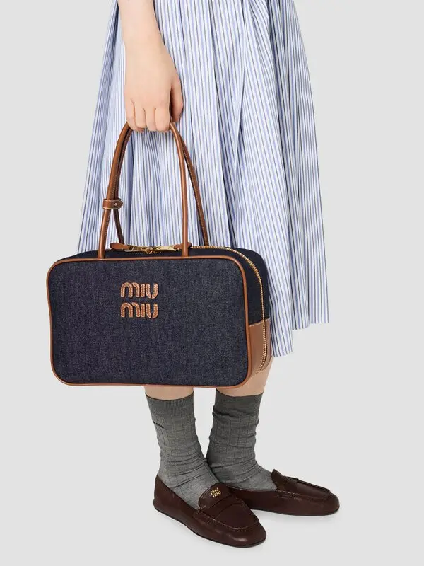 Miu Miu Beau Denim Top Handle Bag