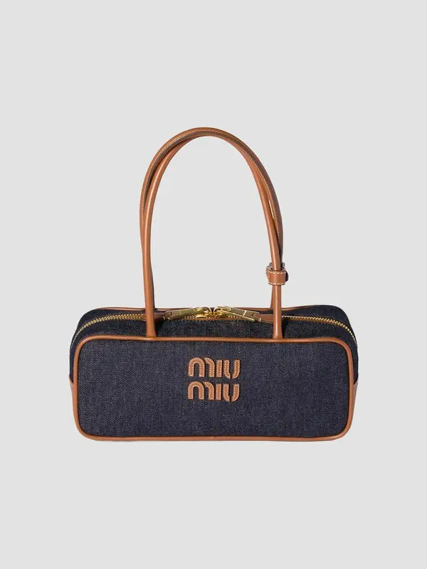 Miu Miu Beau Denim Top Handle Bag - Blue