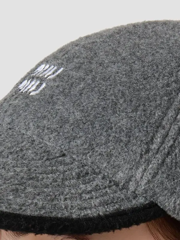 Miu Miu Fleece Baseball Cap - Grey