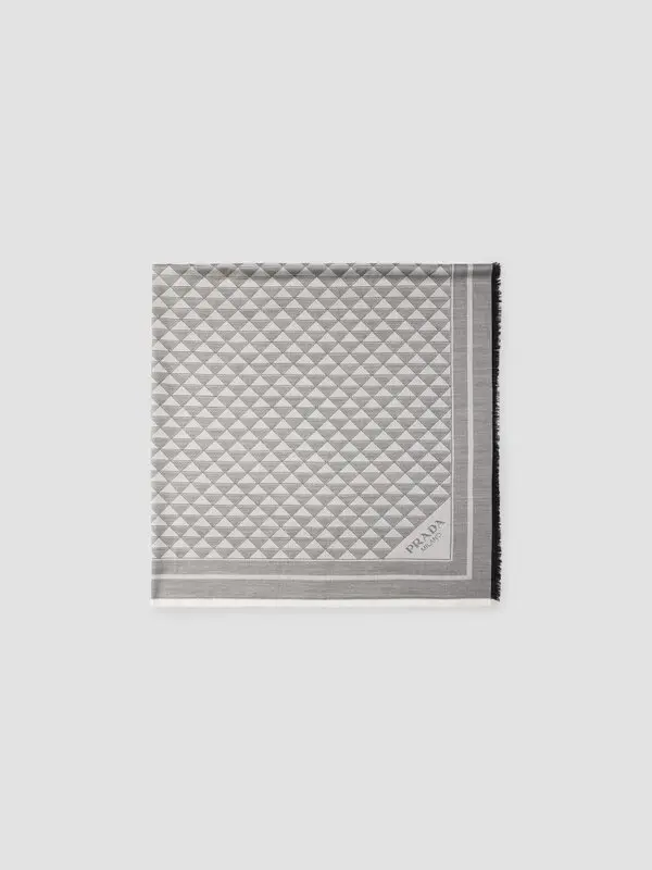 Prada Silk And Wool Shawl - Black