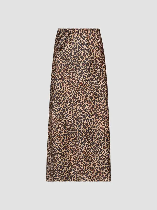 TOCCIN Viv -print Satin Maxi Slip Skirt