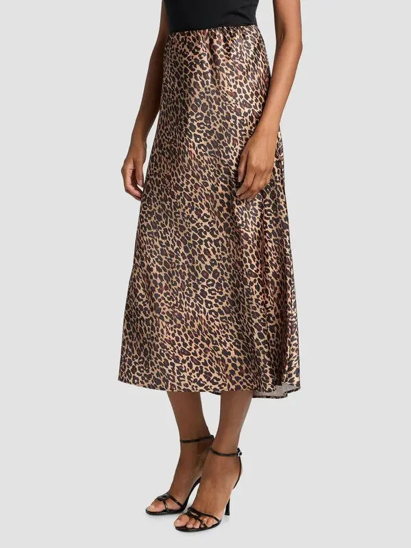 TOCCIN Viv -print Satin Maxi Slip Skirt