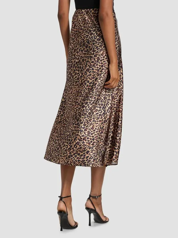 TOCCIN Viv -print Satin Maxi Slip Skirt