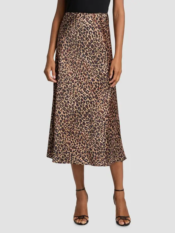 TOCCIN Viv -print Satin Maxi Slip Skirt