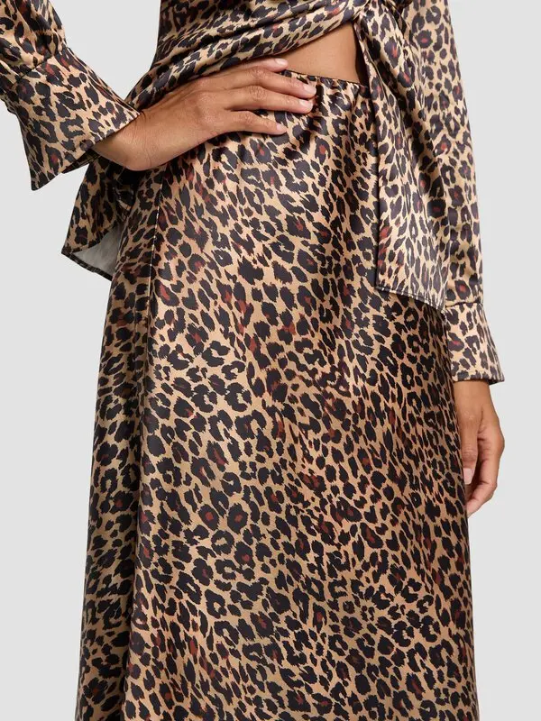 TOCCIN Viv -print Satin Maxi Slip Skirt