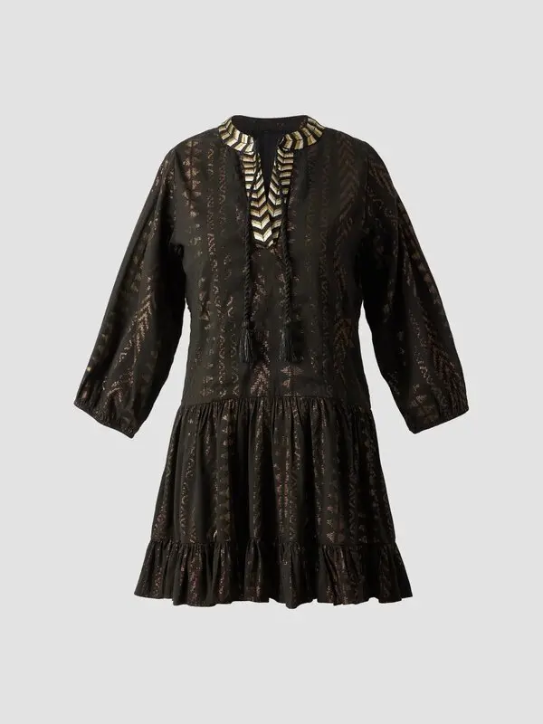 Miraclesuit Beach Etc. Cotton-blend Jacquard Minidress - Black