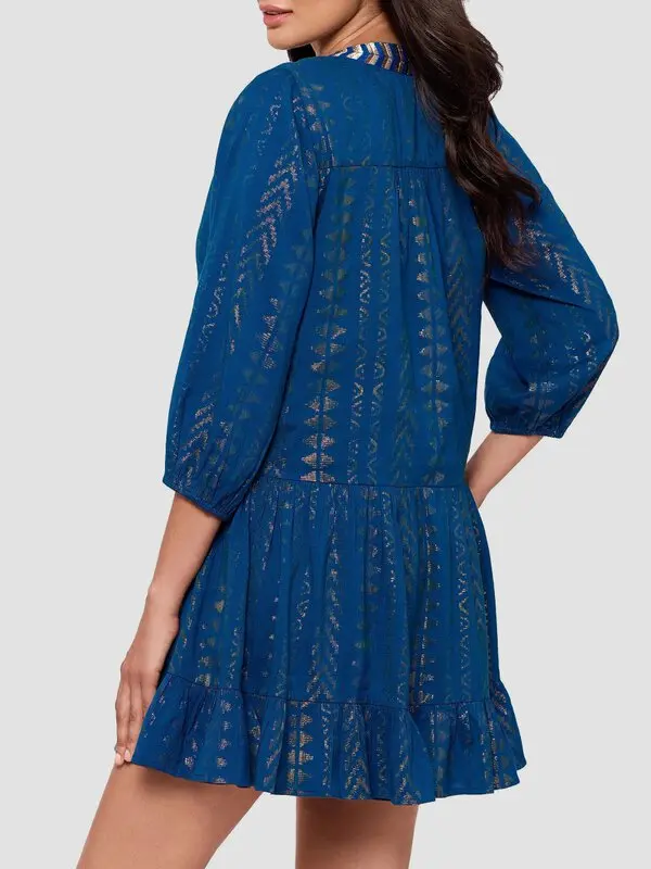 Miraclesuit Beach Etc. Cotton-blend Jacquard Minidress - Twilight