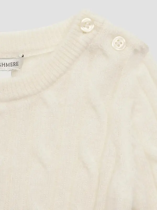 Sofia Cashmere Baby's Cable-knit Cashmere Coverall - Ivory
