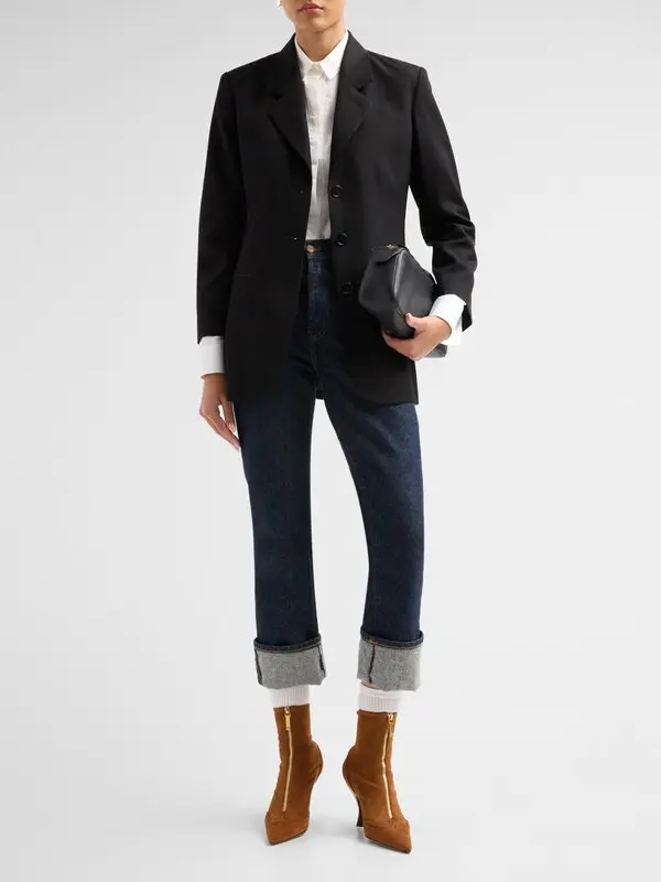 Thom Browne 90mm Wingtip Suede Booties