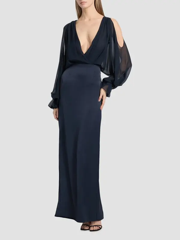 Ramy Brook Leesa Silk-blend Gown