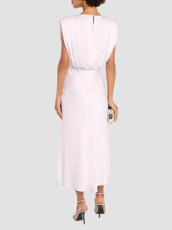 TOCCIN Floral Sleeveless Blouson Midi-dress