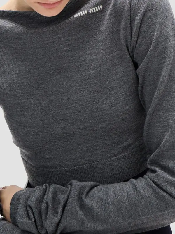 Miu Miu Wool Boatneck Sweater