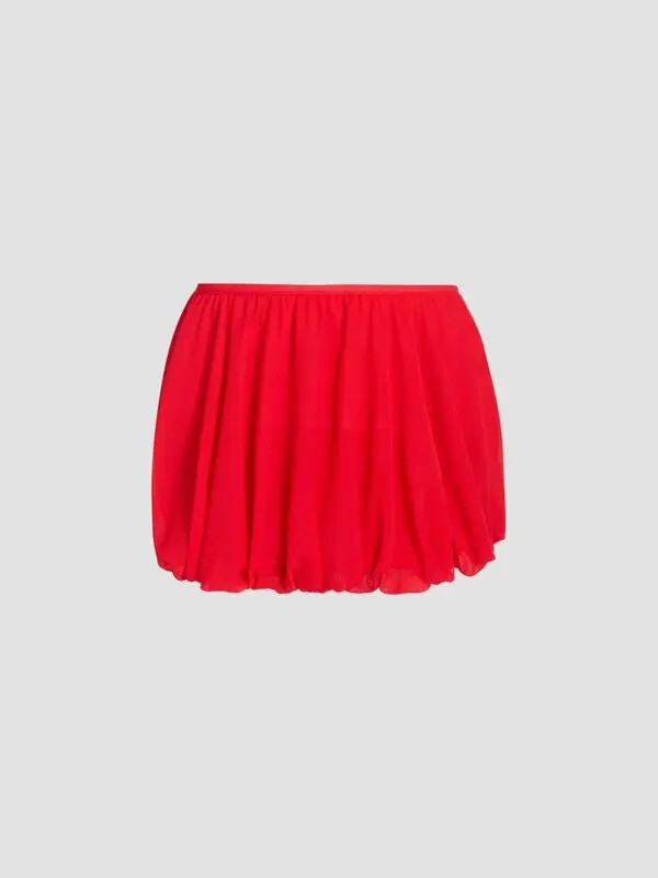 Ramy Brook Maddy Pleated Miniskirt - Flame