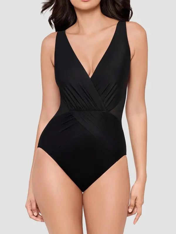 Miraclesuit Illusionists Ibiza Gathered Bodysuit - Black