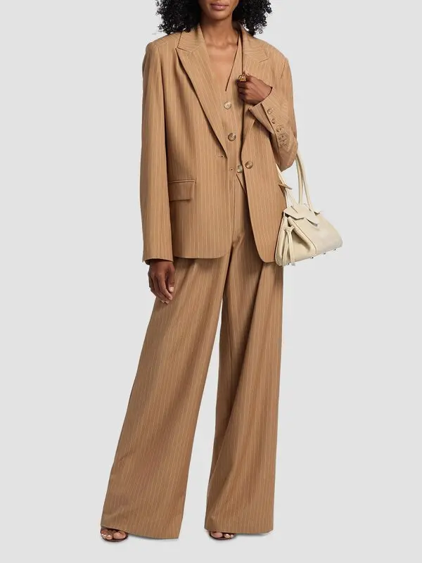 TOCCIN Willa Boyfriend Pinstriped Blazer