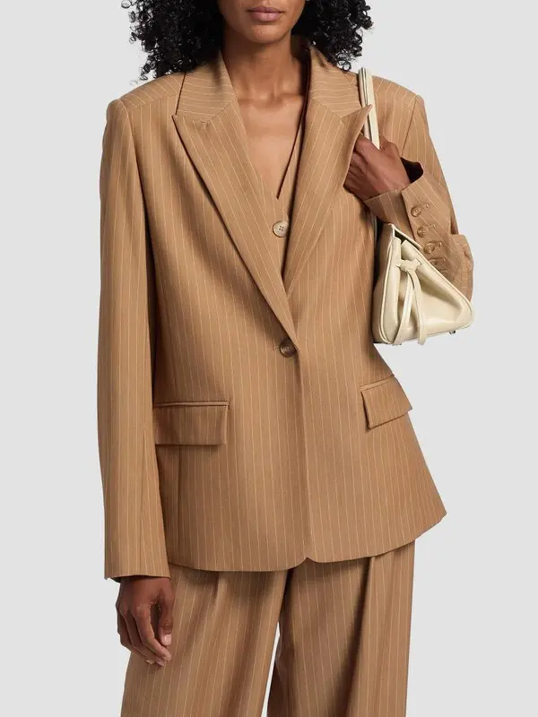 TOCCIN Willa Boyfriend Pinstriped Blazer