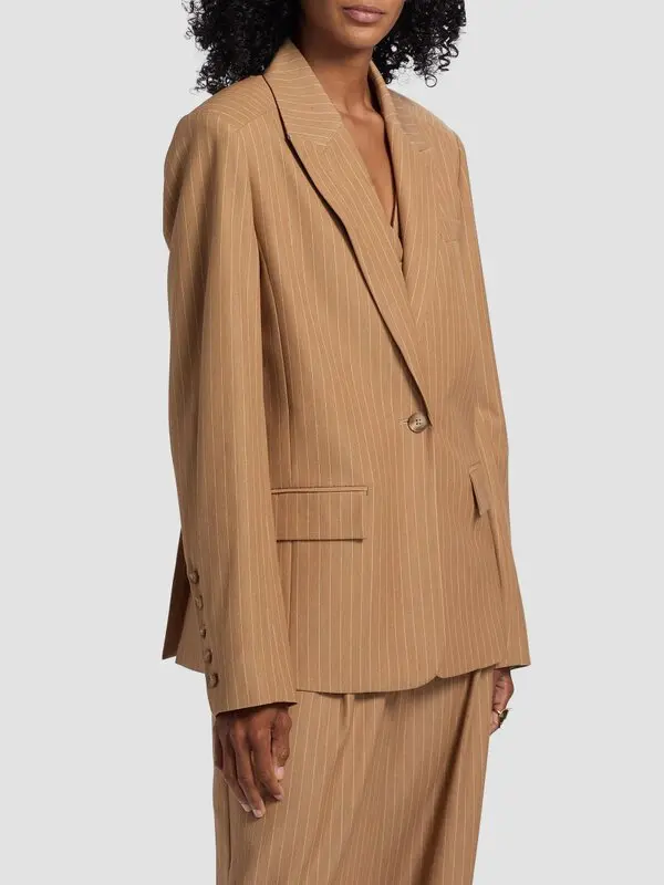TOCCIN Willa Boyfriend Pinstriped Blazer