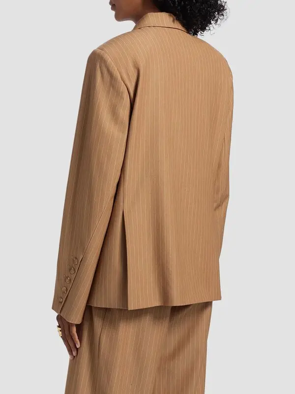 TOCCIN Willa Boyfriend Pinstriped Blazer
