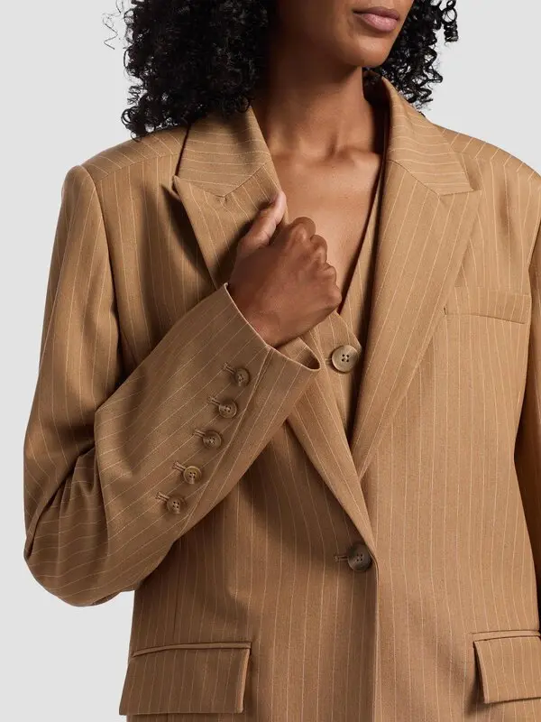 TOCCIN Willa Boyfriend Pinstriped Blazer
