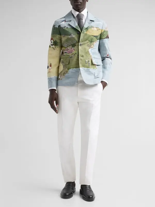 Thom Browne Nantucket Scenic Linen-cotton Sport Coat