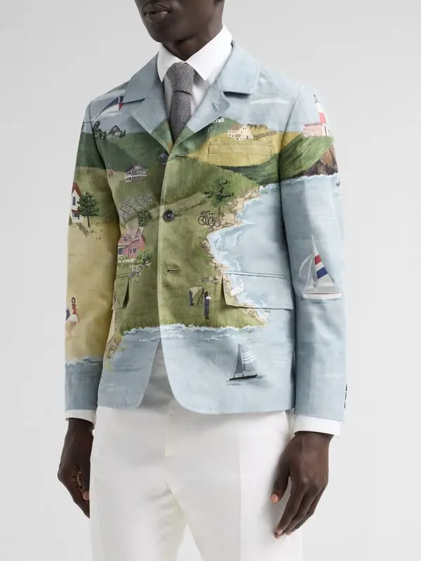Thom Browne Nantucket Scenic Linen-cotton Sport Coat