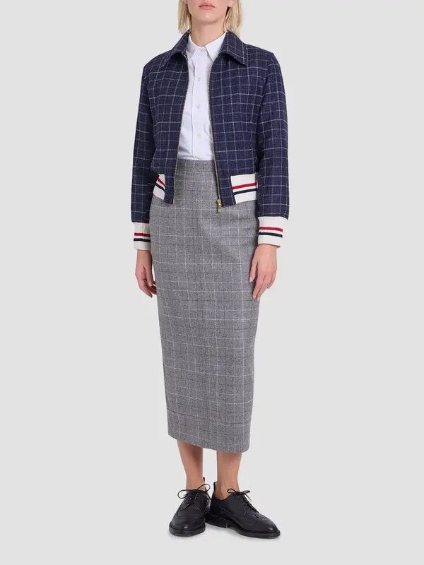 Thom Browne Wool Crop Flight Jacket