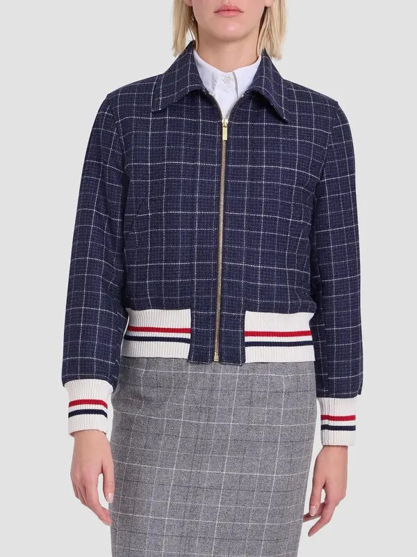 Thom Browne Wool Crop Flight Jacket