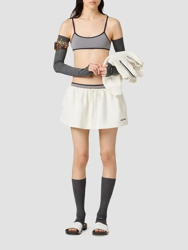 Miu Miu Technical Knit Swimsuit - Grey