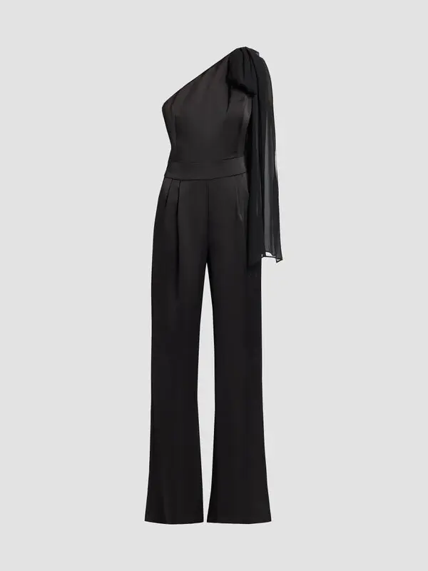 Ramy Brook Genny One-shoulder Jumpsuit - Black