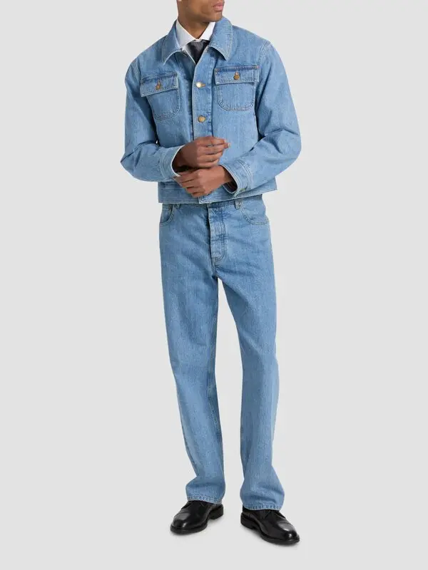 Thom Browne Selvedge Denim Backstrap Utility Jacket