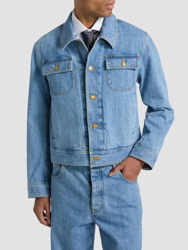 Thom Browne Selvedge Denim Backstrap Utility Jacket